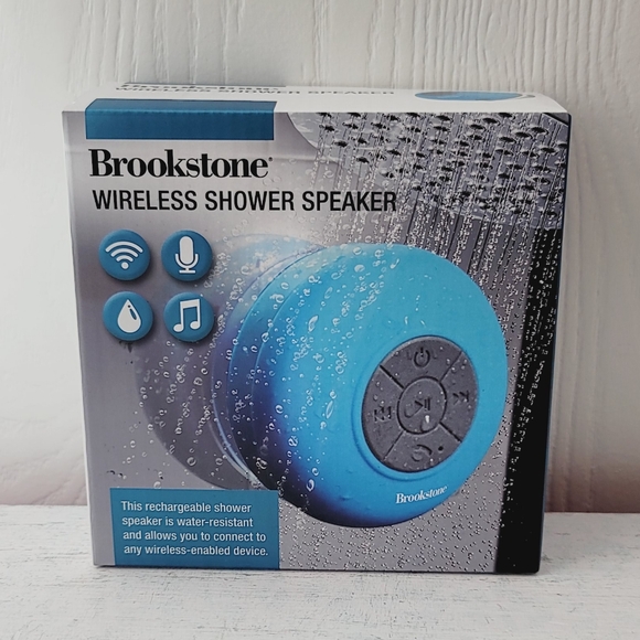 Brookstone | Other | New Brookstone Wireless Shower Speaker Bluetooth ...